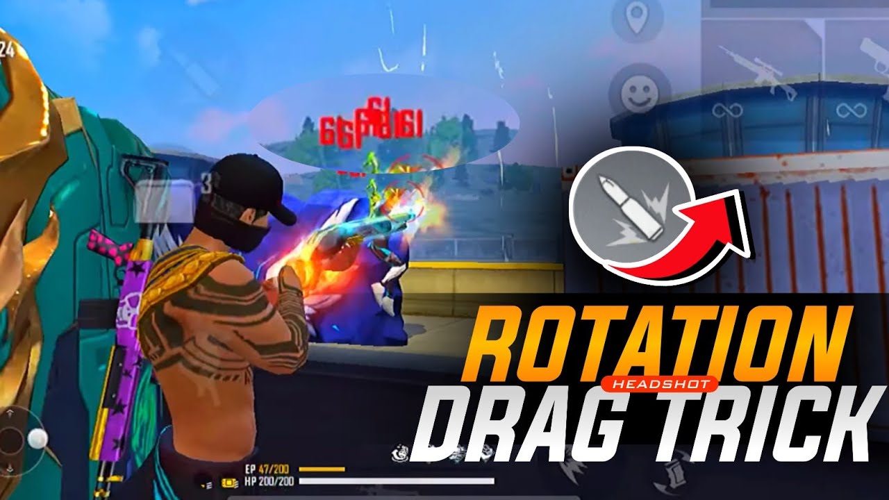 ROTATION DRAG TRICK IN FREE FIRE | ROTATION DRAG KAISE MARE | RAISTAR ...