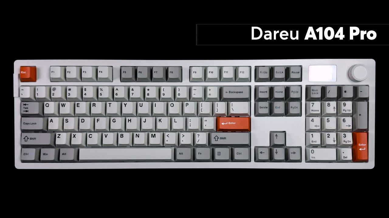 Dareu A104 Pro Full-Size Keyboard Sound Test: With Amazing Dareu Snow ...