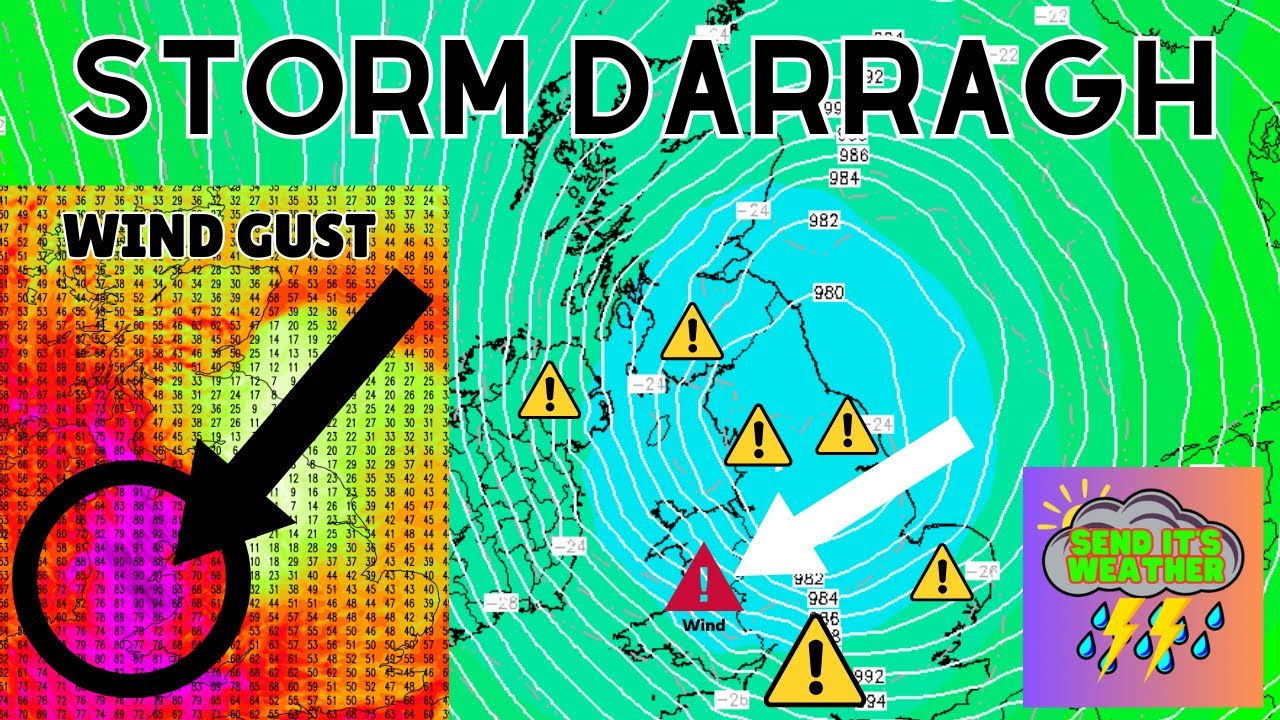 STORM DARRAGH Hits the UK! RED Warning Issued for Significant ...