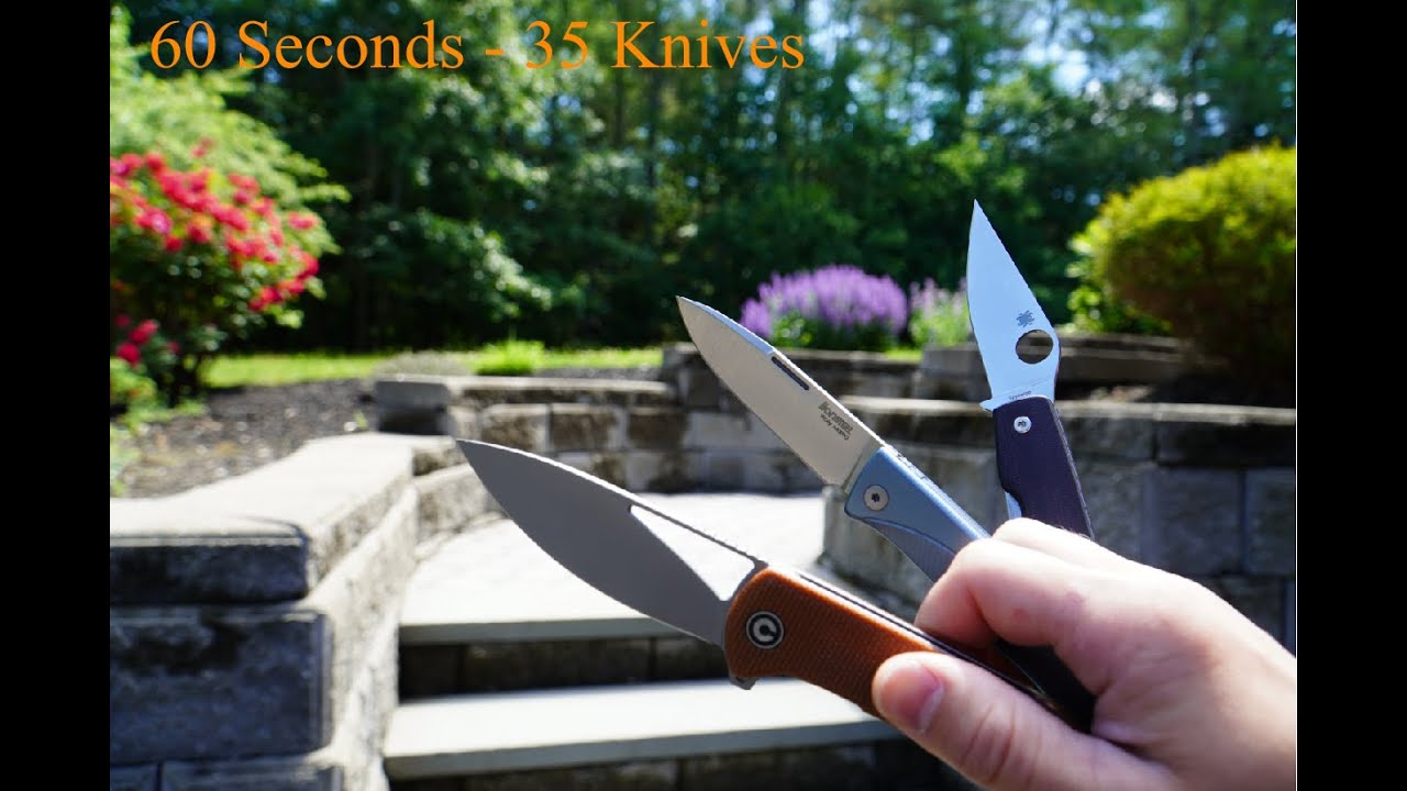 Opening 35 Folding Knives In 60 Seconds(Knife Montage) - YouTube