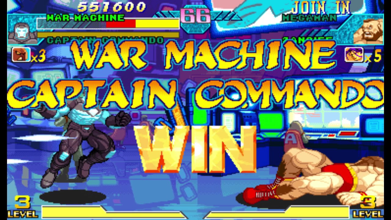 Marvel vs Capcom 1 ( Arcade ) - Captain Commando / War Machine ...