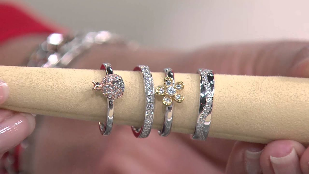 Diamonique Inspirational Message Wide Band Ring, Sterling with Amy ...