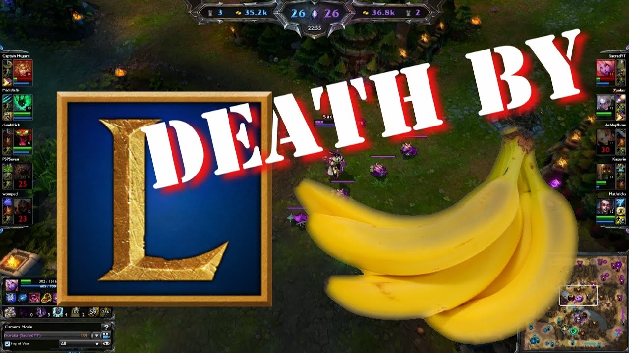 DEATH BY BANANA! (Sacred's League moments w/ Soraka) - YouTube