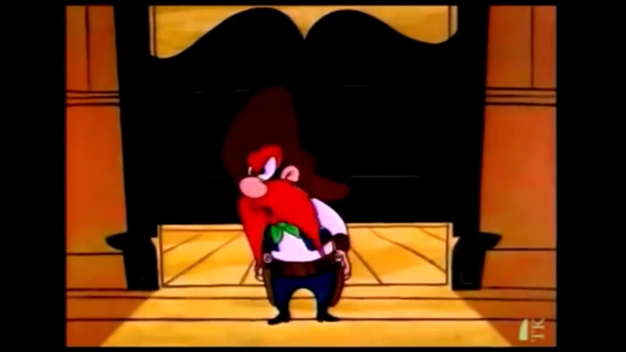 Beast tells Marvin the Martian, Yosemite Sam, and Elmer Fudd to get out ...