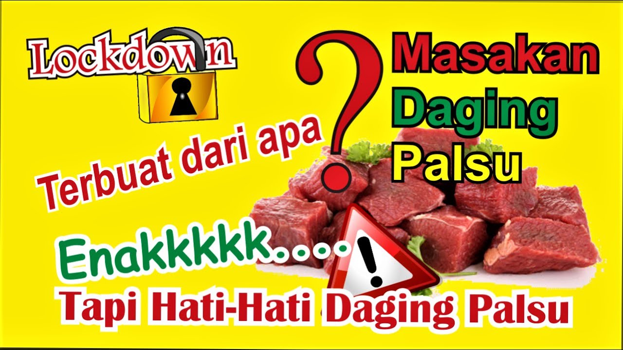 MENU LOCKDOWN TERNYATA DAGING PALSU - YouTube