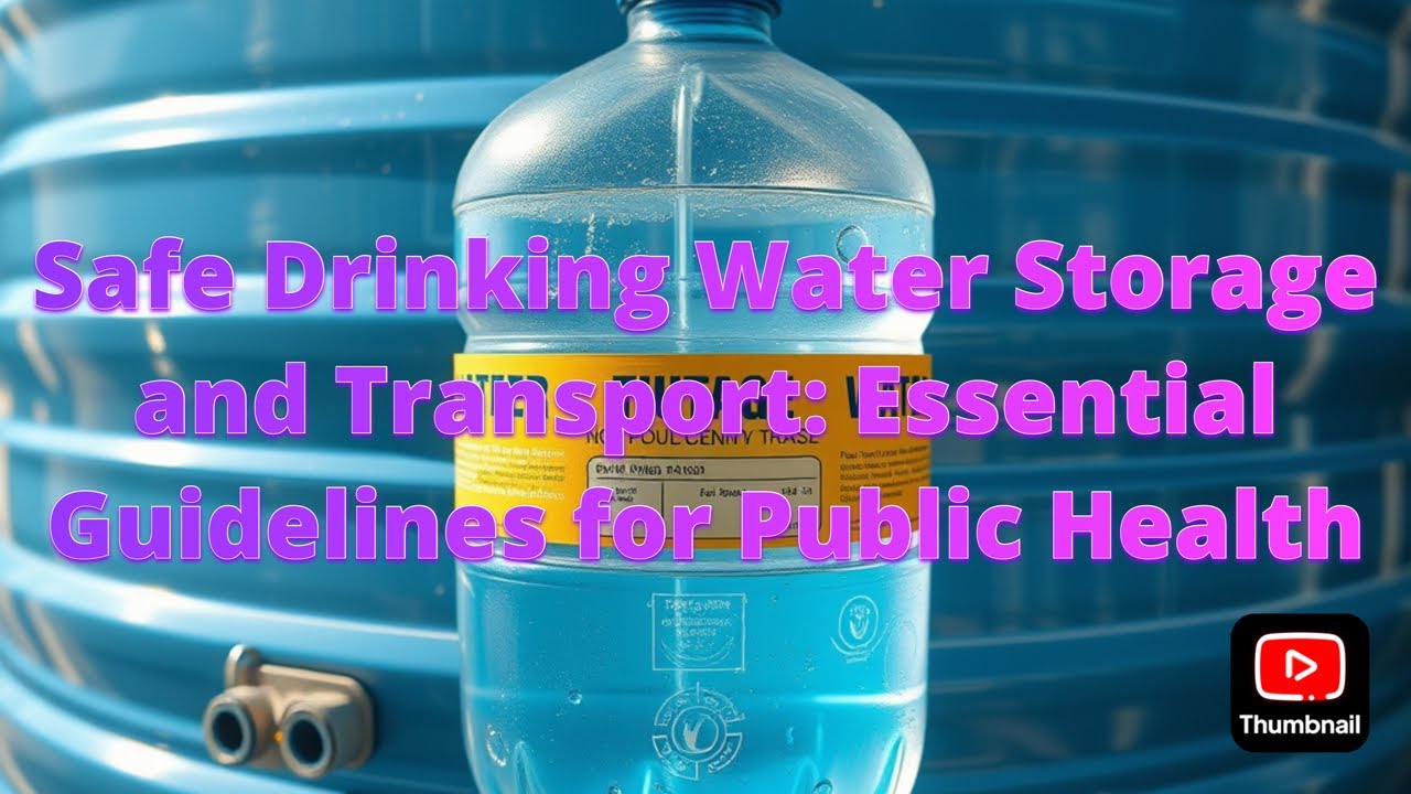 Safe Drinking Water Storage and Transport: Essential Guidelines for ...