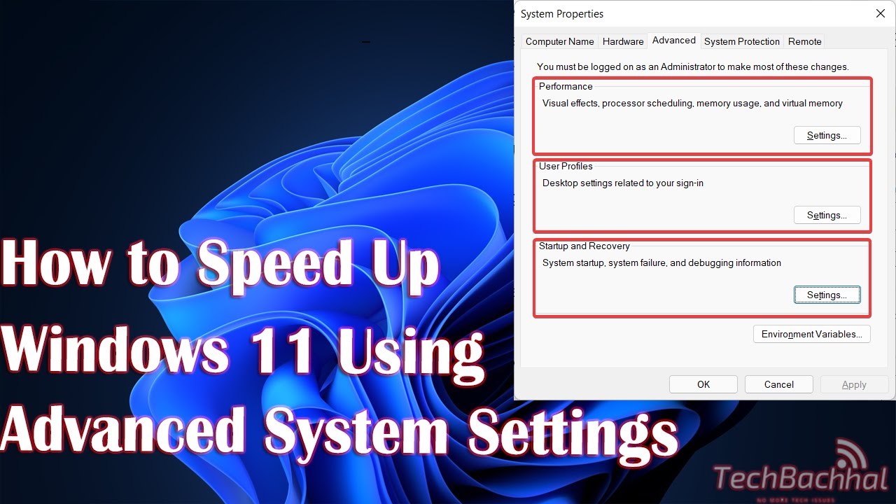 How to Speed Up Windows 11 Using Advanced System Settings - YouTube