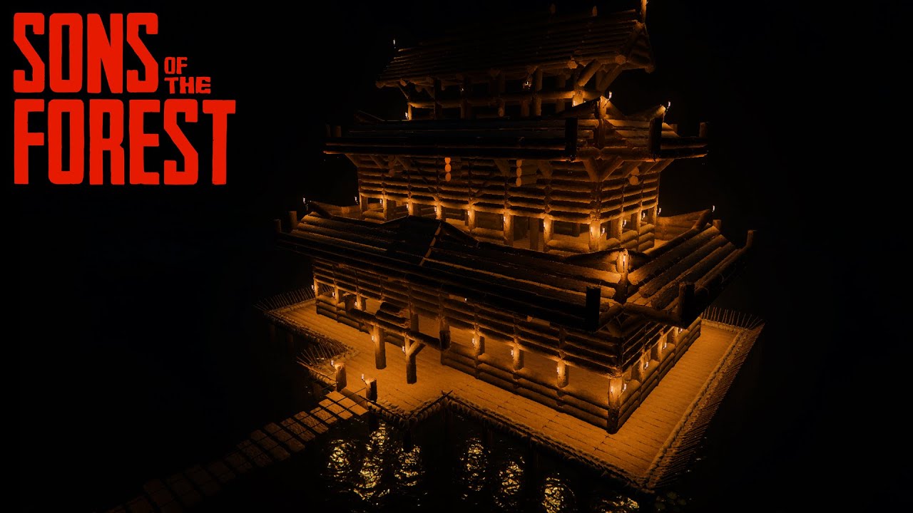 Building the ULTIMATE Japanese Temple Base in Sons of the Forest - YouTube