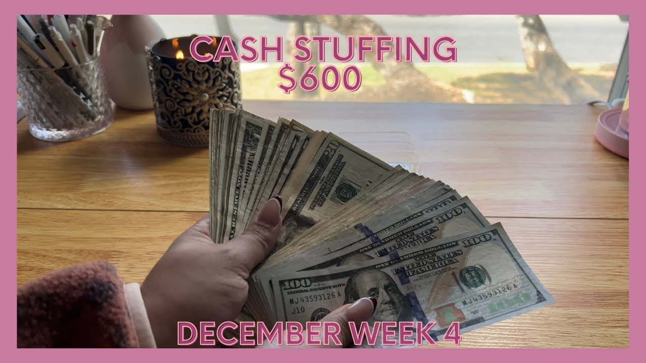 CASH STUFFING $600 December Paycheck #4 | Cash Envelopes, Sinking Funds ...