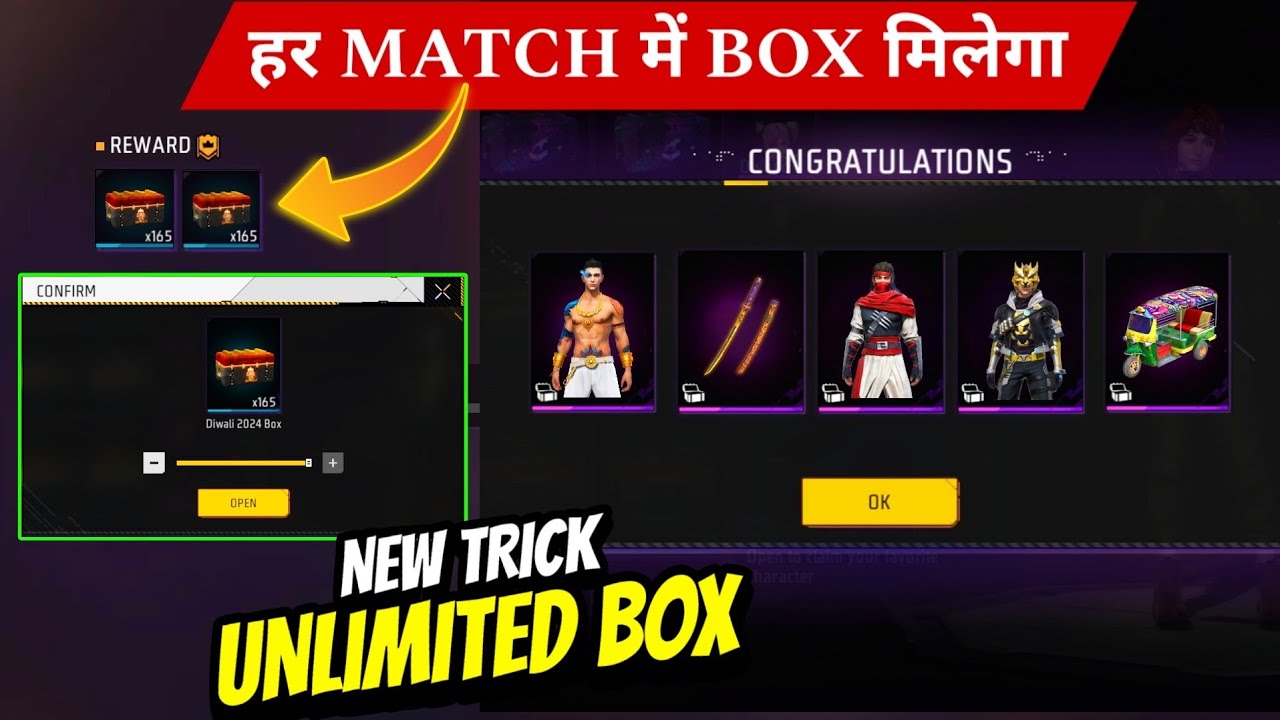 Diwali Box Drop Event | Free Fire New Event | Unlimited Diwali Box Tricks - YouTube