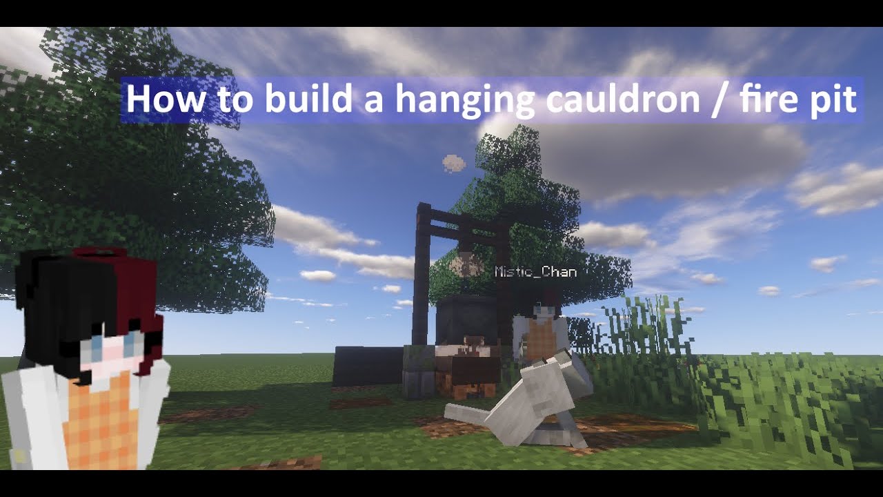 Minecraft l how to build a fire pit - YouTube