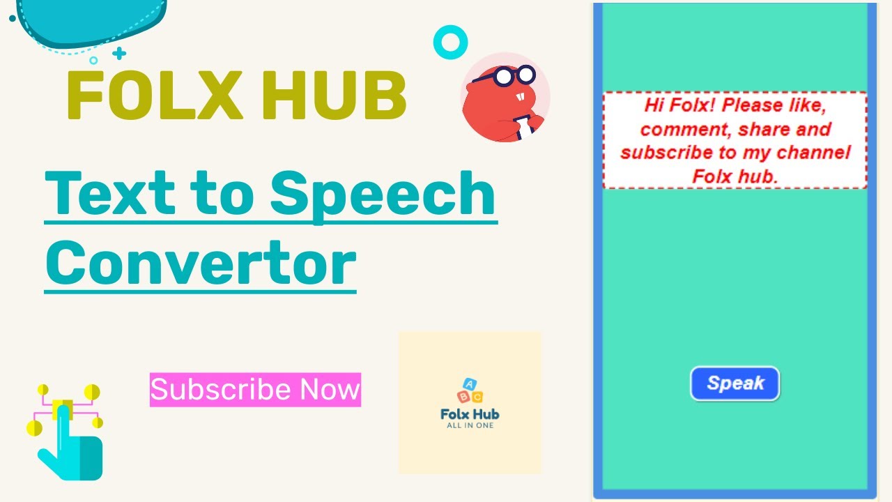 Text To Speech Convertor Youtube