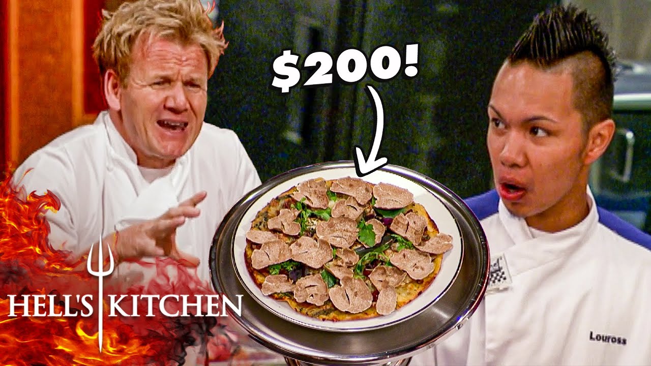 Chef Ramsay's $200 Pizza Inspires the Chef's Fine Dining Pizza Challenge | Hell’s Kitchen - YouTube