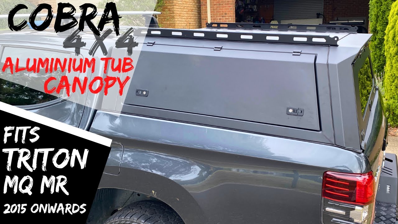 Cobra 4x4 Gen 2 Aluminium UTE Tub Canopy fits Mitsubishi Triton MQ MR ...