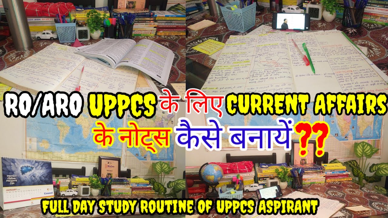 HOW TO MAKE CURRENT AFFAIRS NOTES📝 FOR RO/ARO | FULL DAY STUDY 📚 ...