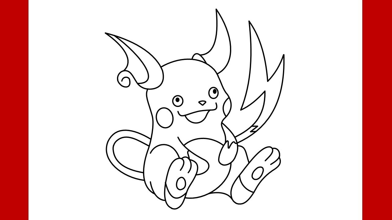 How to Draw Raichu Step by Step Drawing - YouTube