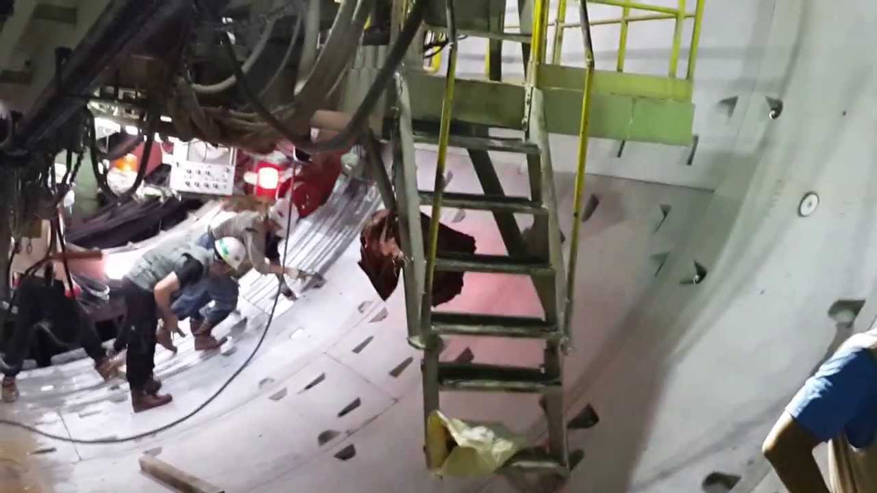 Lining segment installed by TBM - YouTube