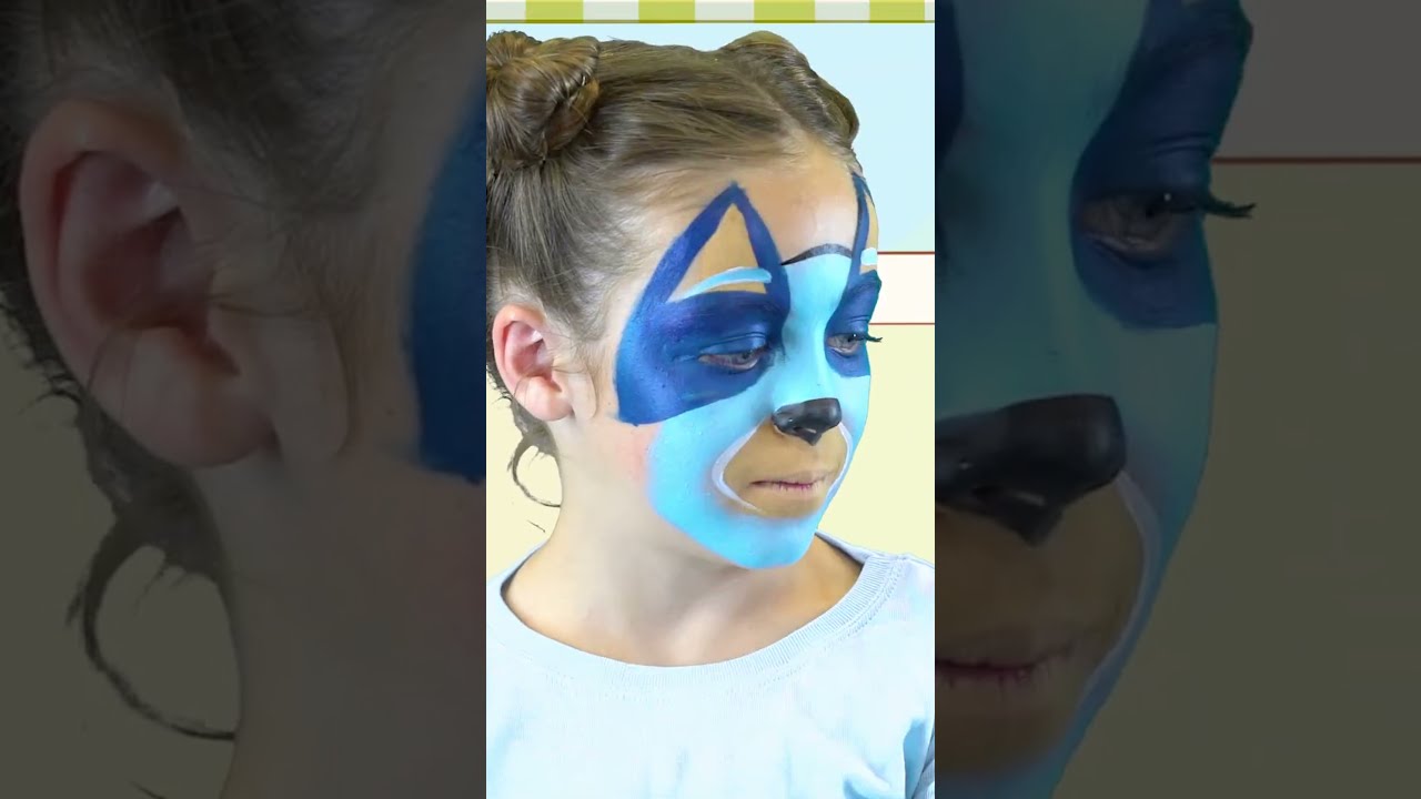 Bluey & Bingo Face Paint | Easy Face Paint for Kids! #Shorts - YouTube