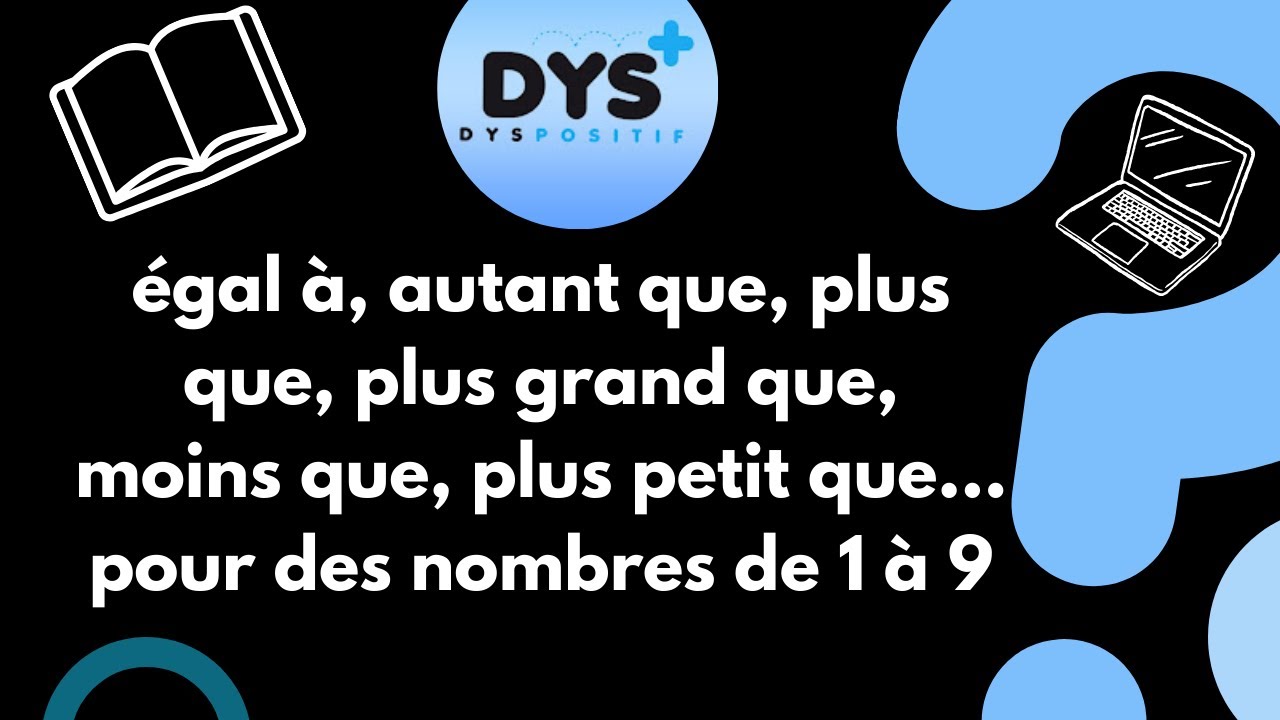 MATHS - CP - égal à, autant que, plus que, plus grand que, moins que ...