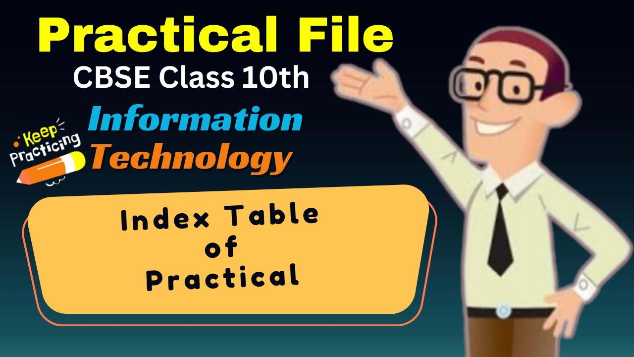 Index Table Page || Class 10 IT 402 Practical File || #grade10 # ...
