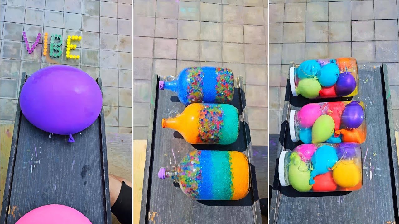 Breaking Glass Bottle And Balloon Drops_39 | Falling bottle down stairs ...