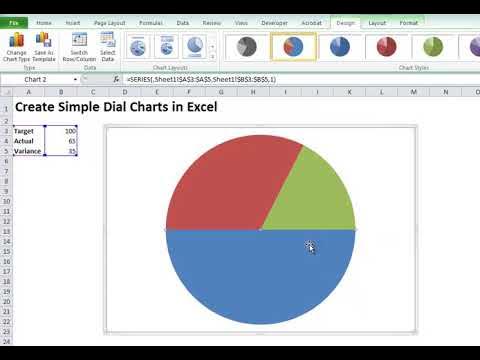 Create Simple Dial Chart in Excel - YouTube
