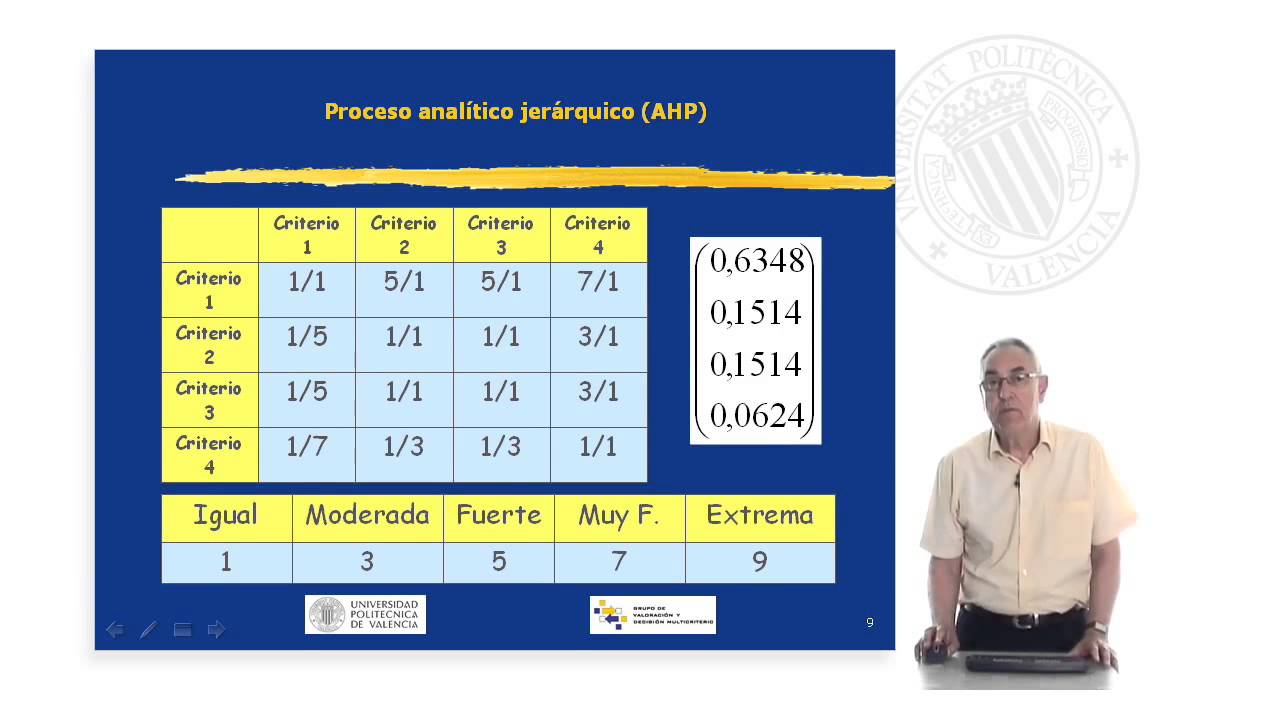 Proceso Analítico Jerárquico. AHP (Analytic Hierarchy Process) | | UPV ...