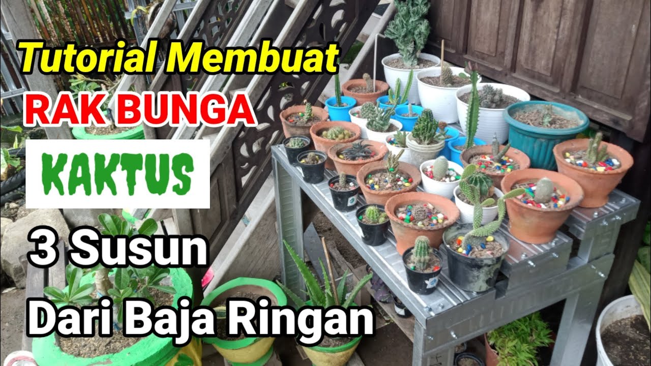 CARA MEMBUAT RAK BUNGA DARI BAJA RINGAN - YouTube