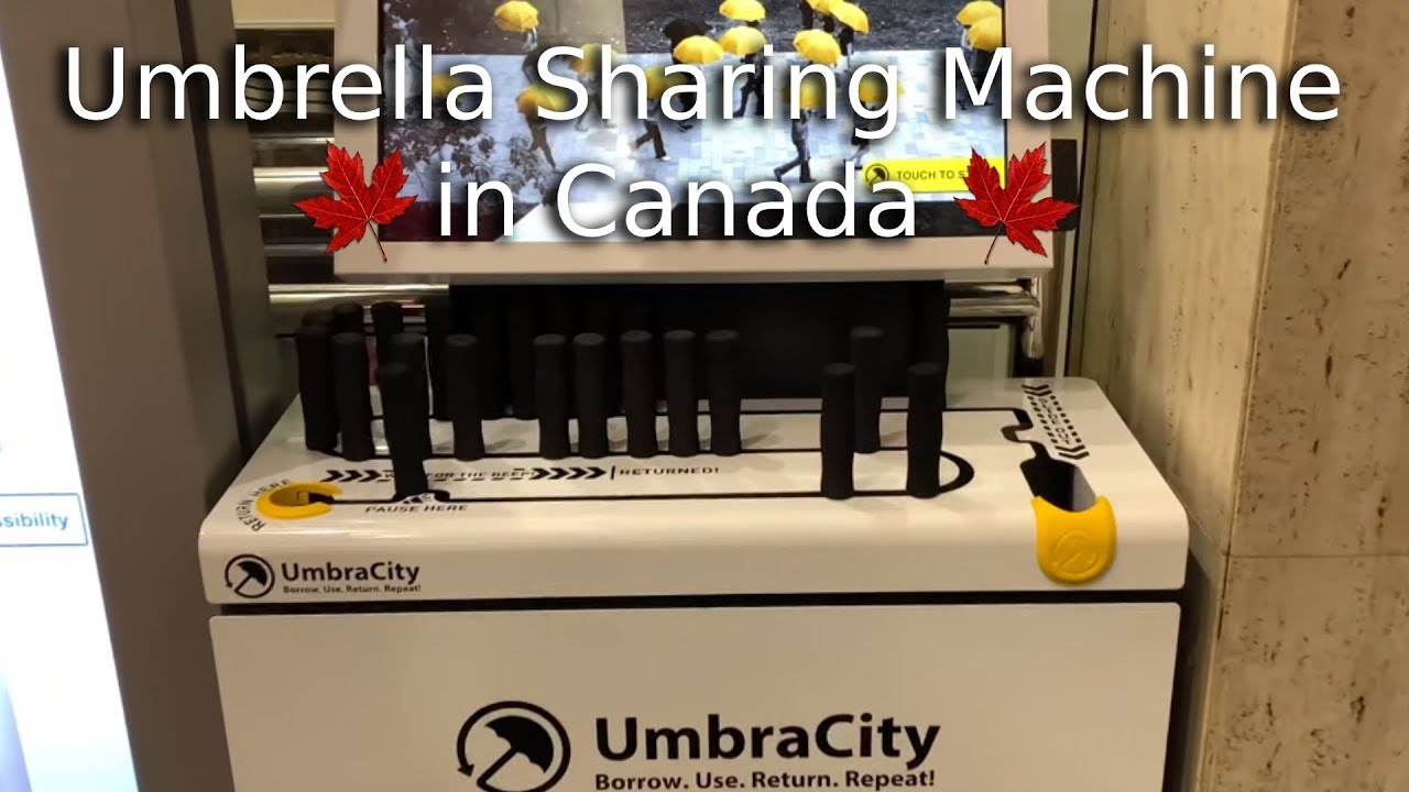 Umbrella Sharing in Canada Downtown Vancouver - YouTube