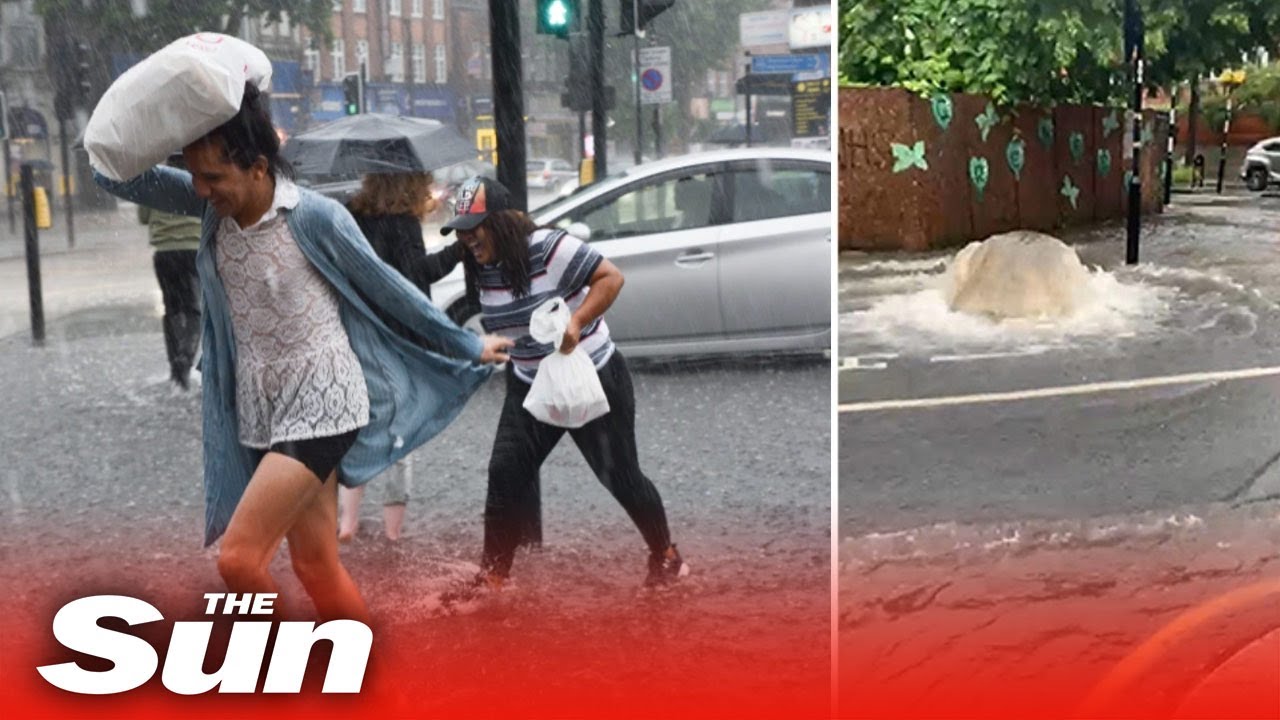 UK weather - London flash floods engulf homes after a month’s rain ...
