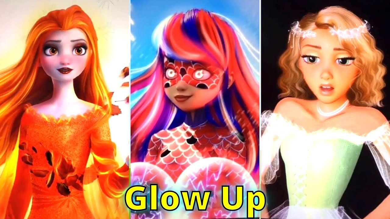 Disney Princesses Glow Up Transformation - TikTok Art №25 - YouTube