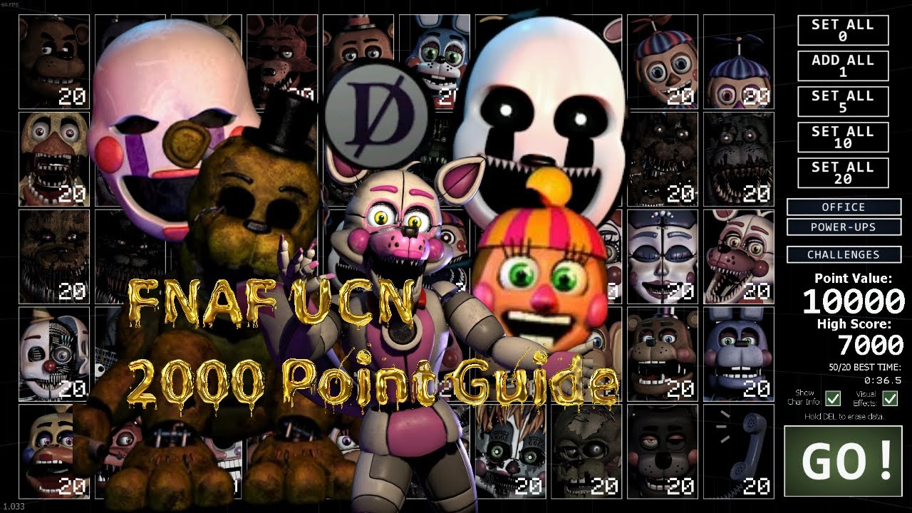 FNAF UCN 2000 Point Guide - YouTube