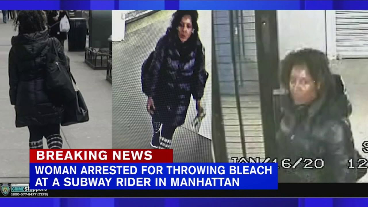 Suspect in subway bleach attack in custody - YouTube