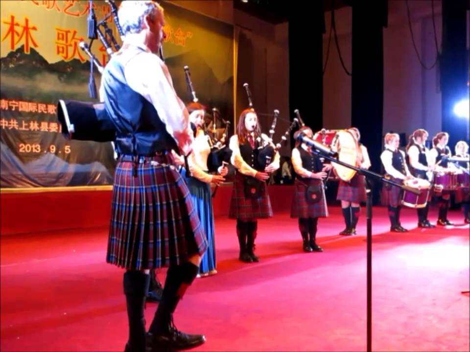 Preston Lodge High School Pipe Band in China 2013 - YouTube