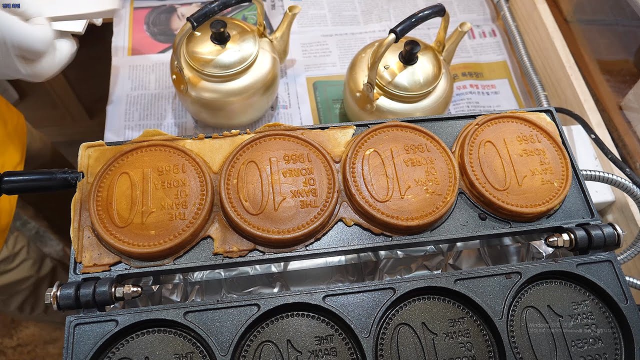 십원빵부터 백원빵,오백빵까지!오픈 한달만에 줄서서 먹는 광장시장 치즈폭탄 오백빵집!/Cheese Coin Bread/Korean ...