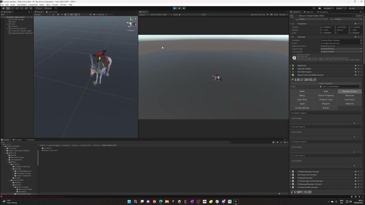 Eadon AI - Invector+HAP Demo scene 1 - YouTube