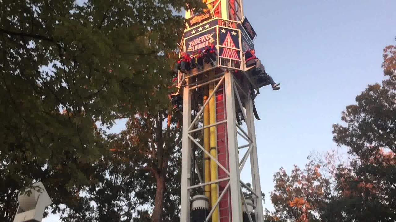 Liberty Launch: Double Shot Tower Ride - Holiday World (Off-Ride POV ...