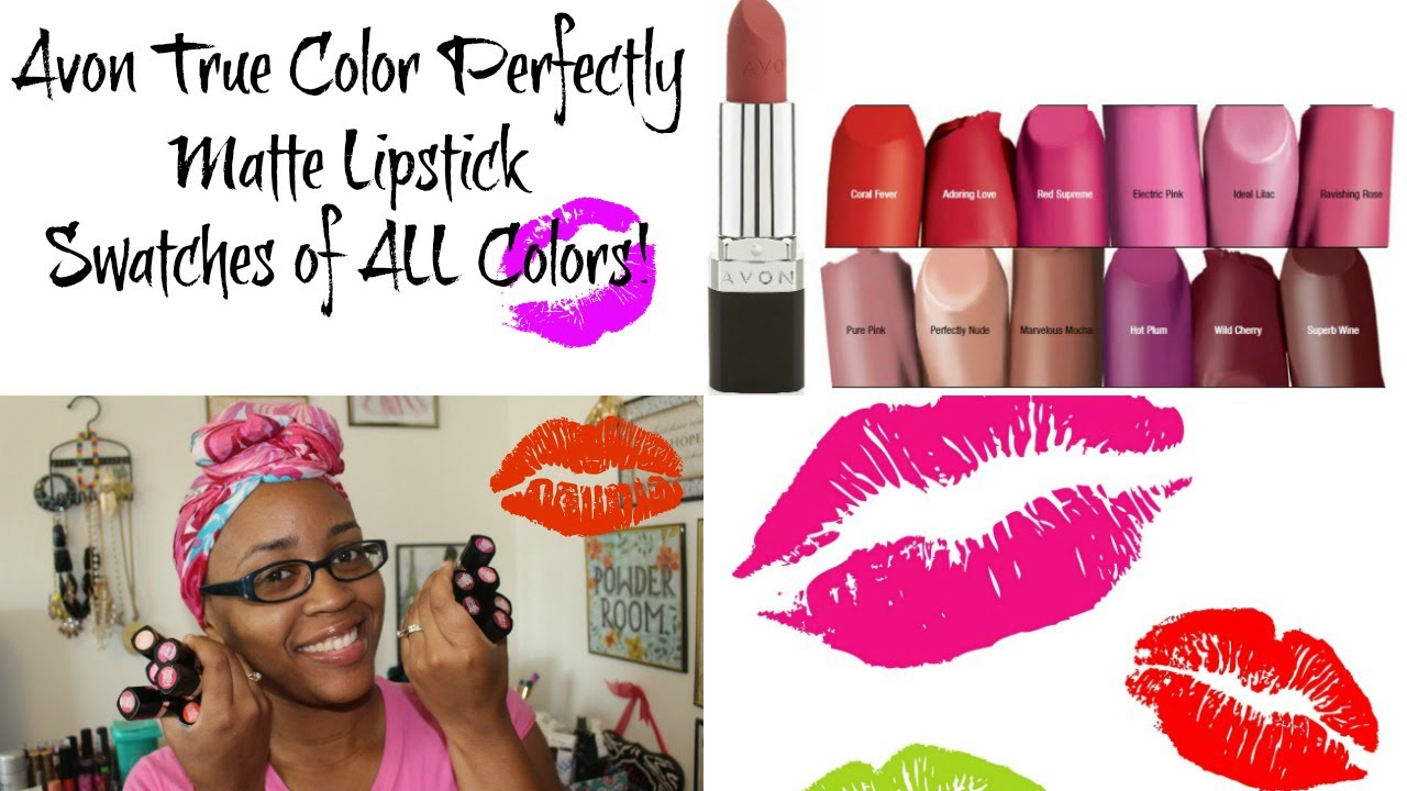 Avon True Color Perfectly Matte Lip Swatches - YouTube