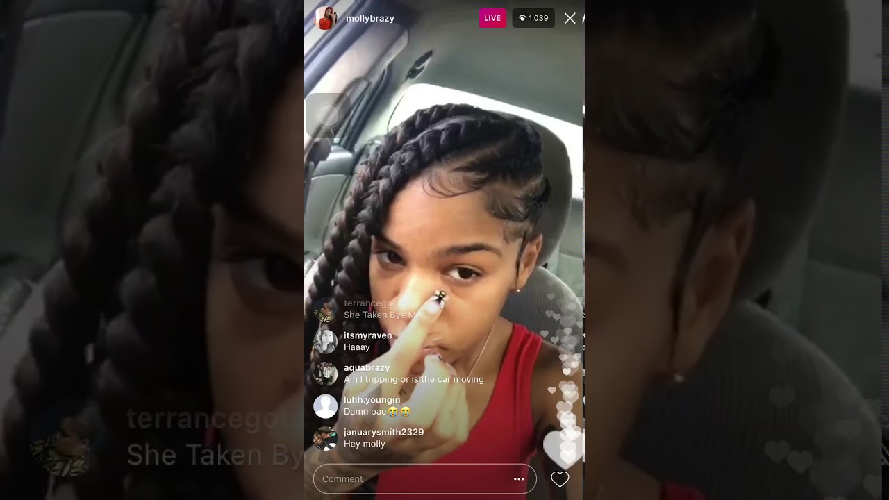 Molly Brazy Singing & Sneak Disses Rocky B On Live - YouTube