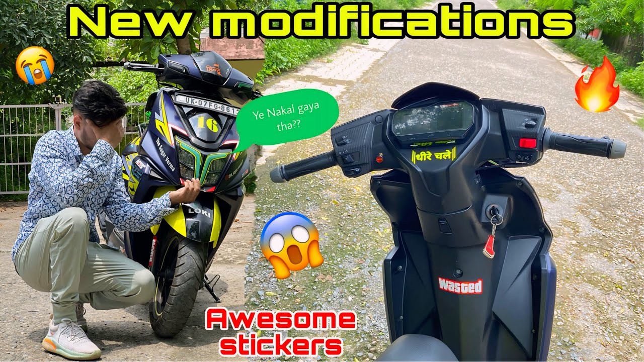 New look of Loki 💚 stickers modifications 🤩 | TVS NTORQ XT - YouTube