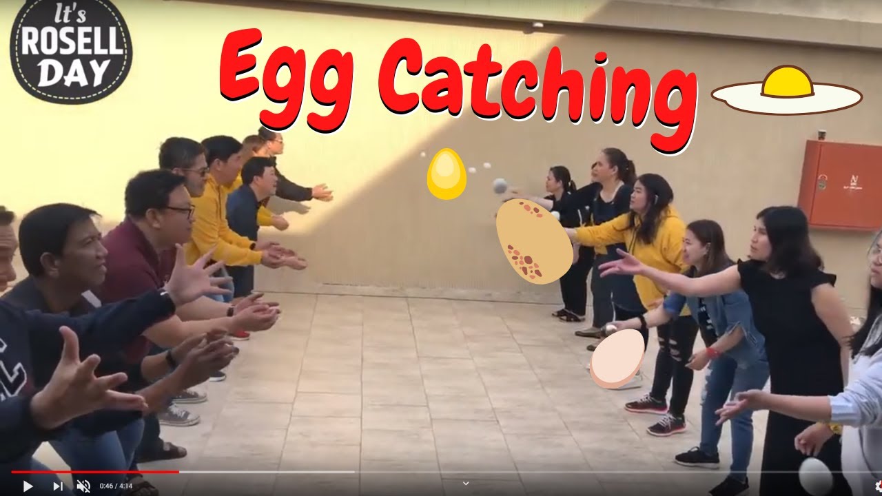 Egg Catchingtossing Parlor Game Youtube