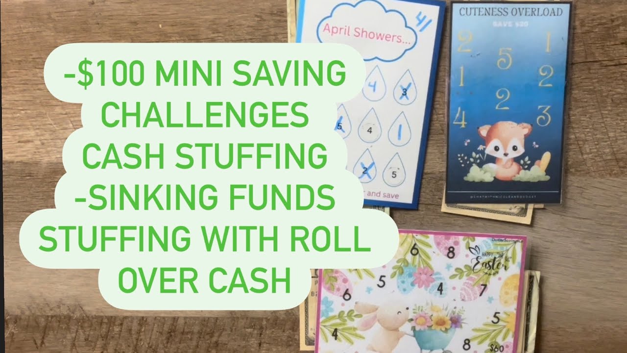 $100 Mini Mondays Savings Challenges || Sinking Funds With Weekly Roll ...