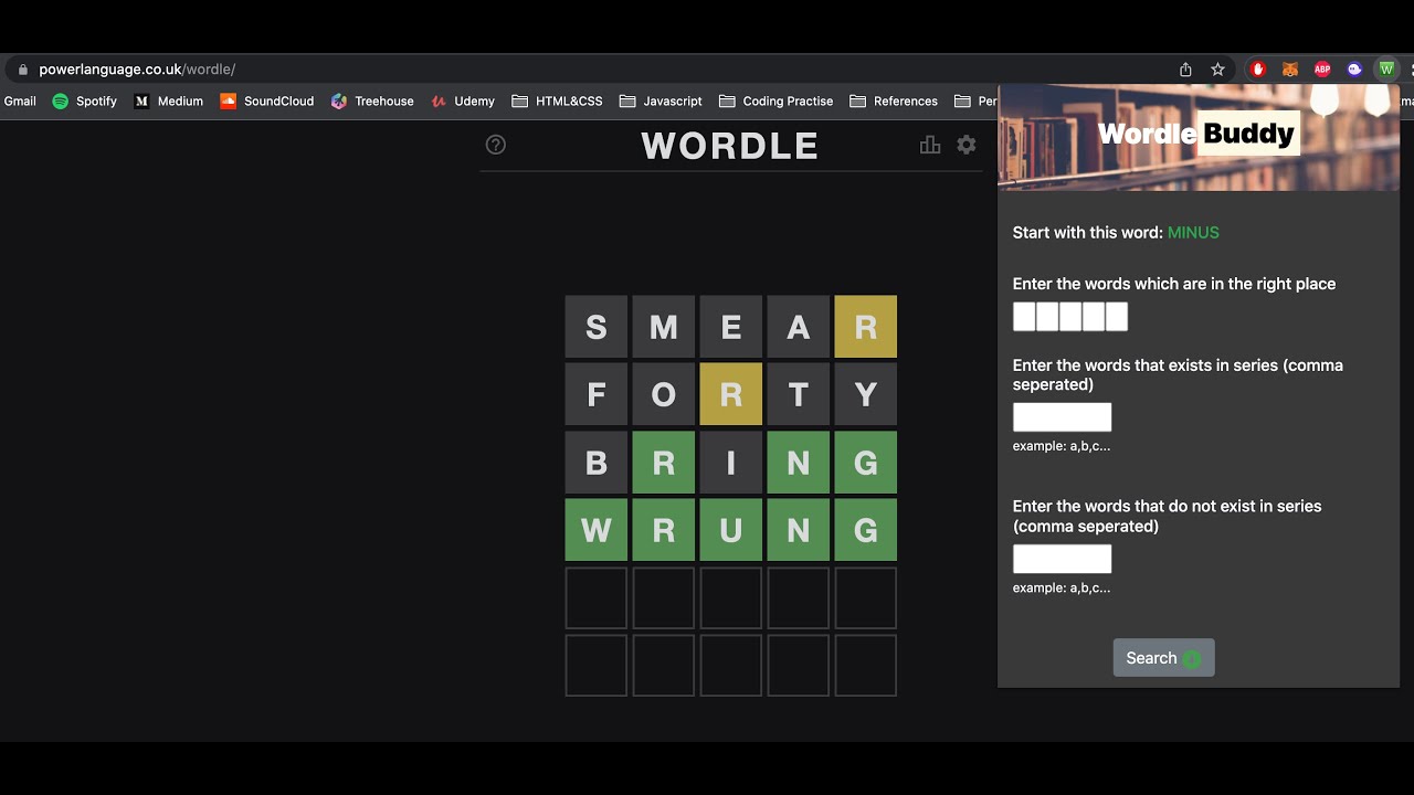 Example Use of Wordle Extension - YouTube