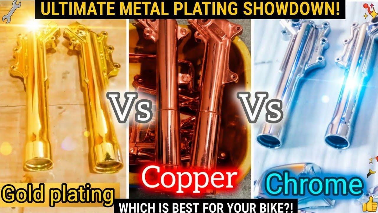 3TYPE Of Electro Plating 🤔Gold plating 🪙| Copper plating 🤨🥉And Chrome ...