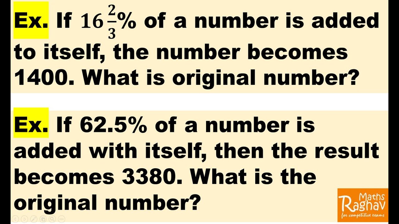 If 16 2 3 Of A Number Is Added To Itself The Number Becomes 1400