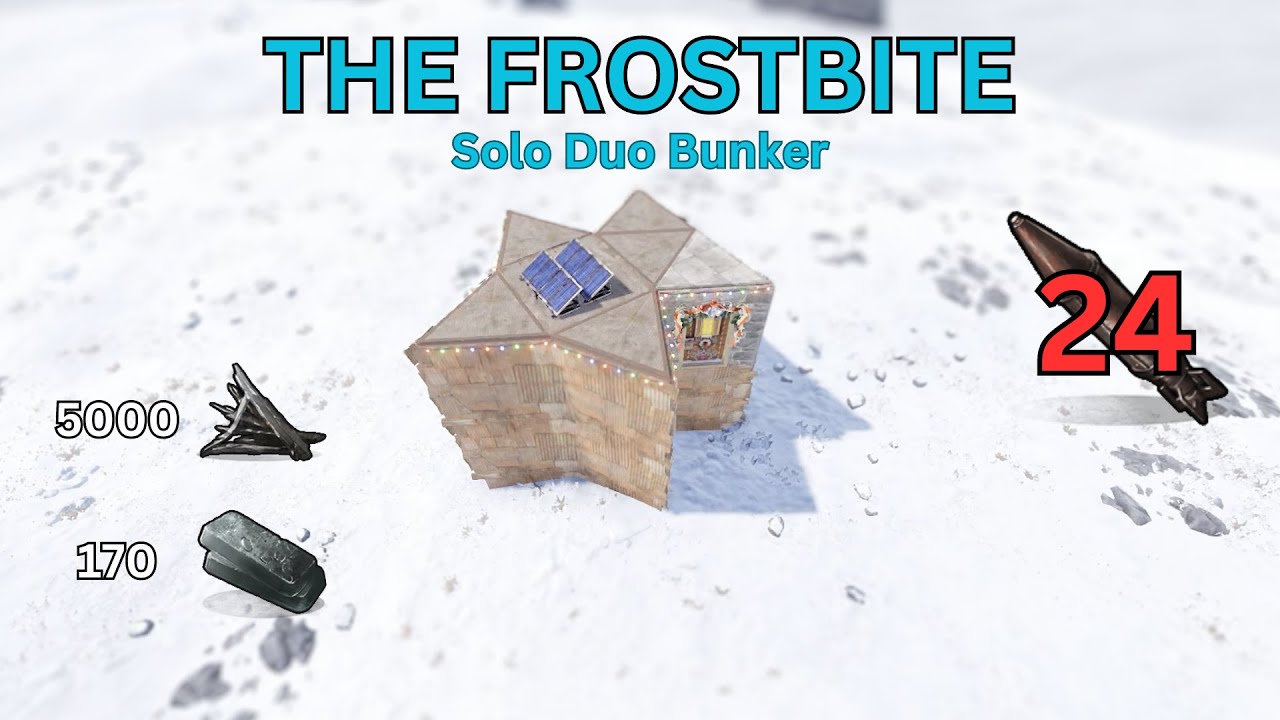 The Frostbite - SUPER CHEAP Solo Duo Bunker Base (RUST) - YouTube