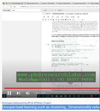 Unsupervised learning such as clustering, Dimensionality reduction, Collaborative PYTHON PROJECT ...