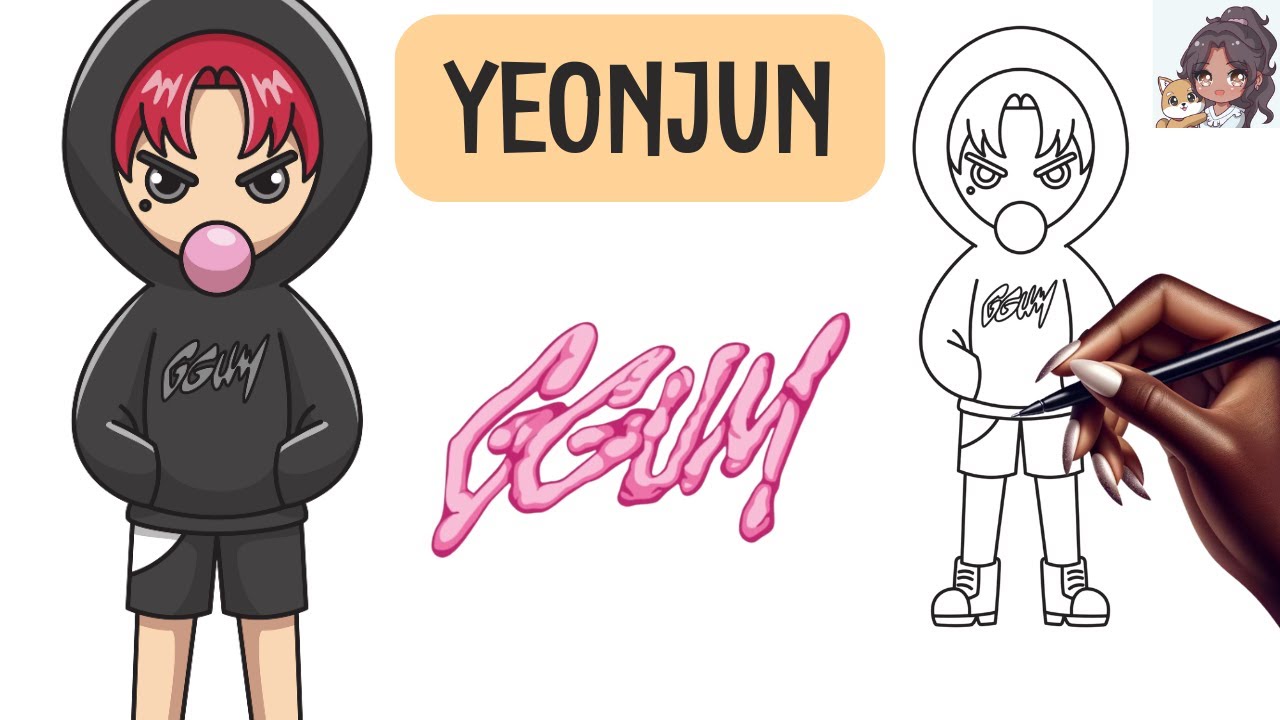 How to Draw Yeonjun GGUM ⏐TomorrowxTogether ⏐ Cute Easy Drawing ...