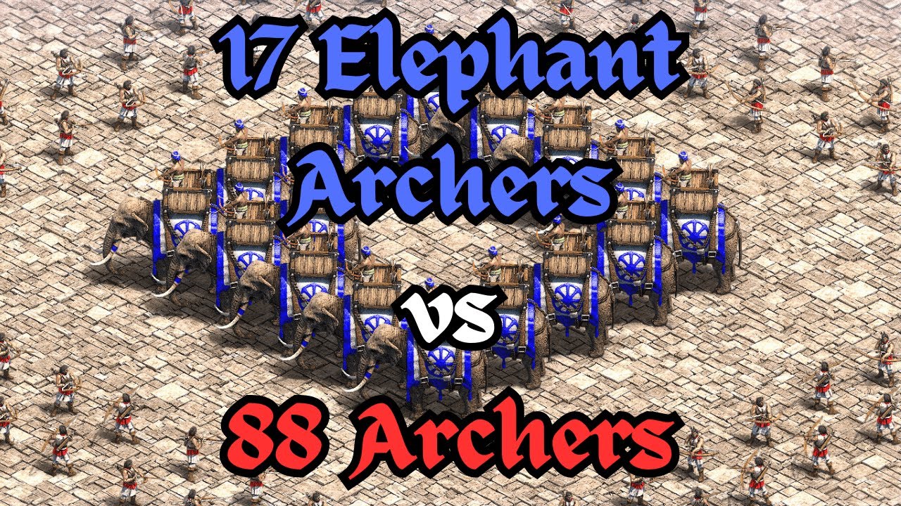 17 Elephant Archers vs 88 Archers | Age of Empires 2 - YouTube