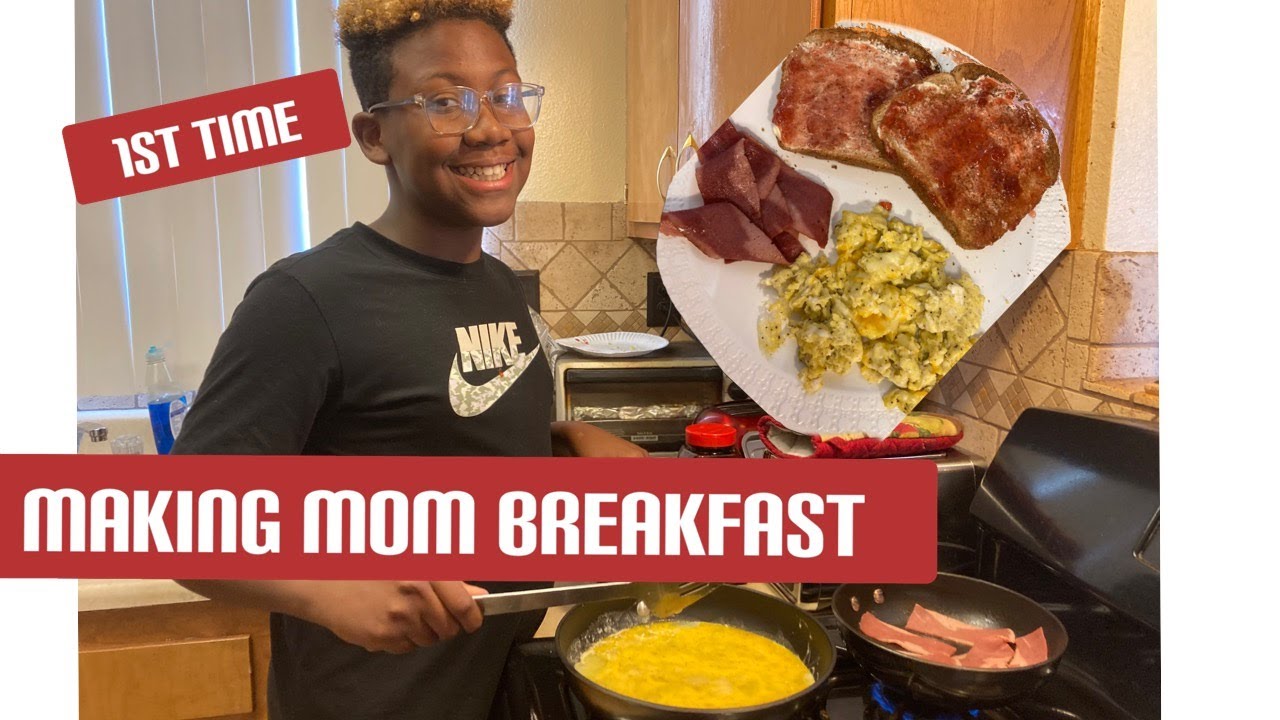 1st time cooking my mom breakfast😋 - YouTube